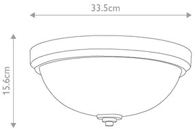 Feiss FE-MALIBU-F-BATH-BB-Koupelnové stropní svítidlo MALIBU 2xE27/60W/230V IP44