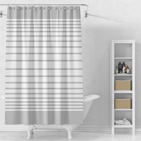 Aqualine Aqualine, Sprchový závěs 180x180cm, vinyl, bílá/modrá/černá, ZV033