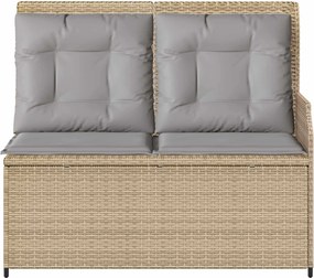 Zahradní lavice Beige a šedá polyratan 3394443