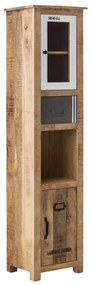 furniture-nabytek.cz - Masivní koupelnová vysoká skříňka Padma z mangového dřeva, lakovaná, vícebarevná – 43×35×180 cm