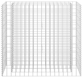 vidaXL Marketos Gabionový vyvýšený záhon pozinkovaná ocel 90 x 30 x 90 cm