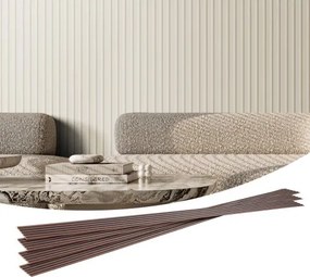 dřevěné lamelové akustické panely 8 KS 243,8 × 15,2 cm – Matná bílá