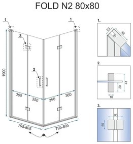 Sprchová kabina Rea Fold