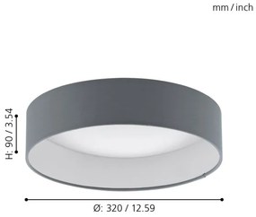Eglo 93395 - LED stropní svítidlo PALOMARO LED/12W/230V
