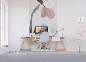 Vliesová fototapeta na zed' Malované Květy | 150 x 270 cm | DFT2P2553