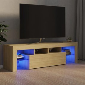 TV skříňka s LED osvětlením dub sonoma 140 x 36,5 x 40 cm - Default Title