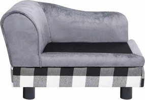 Pohovka pro psy šedá 57 x 34 x 36 cm plyš 170940