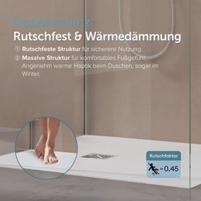 Sprchová vanička z litého mramoru DOPORRO GEOMA 09 80-140cm