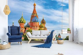 DIMEX | Samolepicí vliesová fototapeta na zeď Rudé náměstí v Moskvě MA-5-0994 | 375 x 250 cm | zelená, vícebarevná, modrá, oranžová