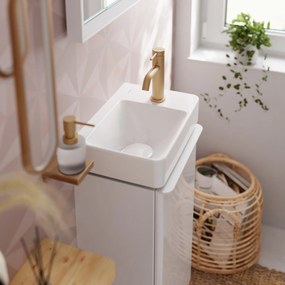 Hansgrohe Tecturis S, stojánkový ventil 80 EcoSmart+ na studenou vodu bez odtokové soupravy, kartáčovaný bronz, HAN-73313140