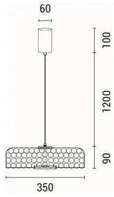 LED Stojací lampa PERFORATO LED/10W/230V 3000K zlatá