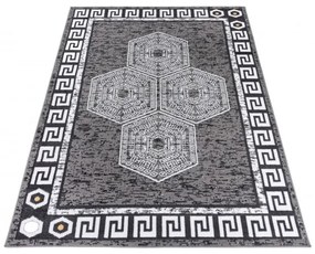 Moderní kusový koberec ATENA FH12A šedý Rozměr: 80x150 cm