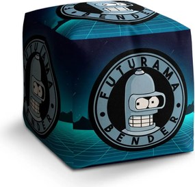 Sablio Taburet Cube Futurama Bender Čtvrtá dimenze - 50x50x50 cm