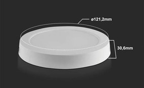 LED Solution Bílý přisazený LED panel kulatý 120mm 6W Economy Barva světla: Studená bílá 7872