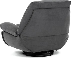 Polohovací křeslo TV-7081 GREY2, elektrické zabudované ovládání, látka, šedá (118 x 112) cm