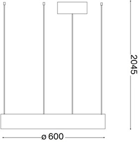 Ideal Lux - LED Lustr na lanku ORACLE LED/33W/230V 3000K pr. 60 cm CRI 90 černá