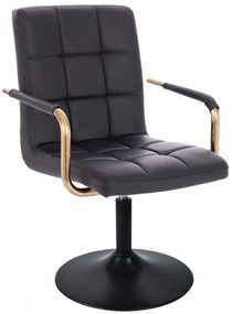 LuxuryForm Židle VERONA GOLD na černém talíři - černá