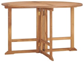 Skládací zahradní jídelní stůl Ø 110 x 75 cm masivní teak 318479