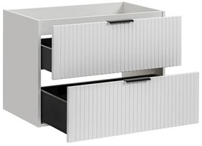 COMAD Závěsná skříňka s umyvadlem - ADEL 82-80 white, šířka 80 cm, matná bílá/šedá