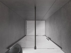 Mexen Velar, posuvné dveře do otvoru 70x200 cm, 8mm čiré sklo, grafitová matná, 871-070-000-01-66