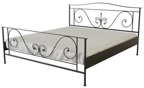Nábytek ATIKA s.r.o. Kovová postel DAGMAR Povrchová úprava: stříbrná RAL 9006, Rozměr: 100 x 200 cm