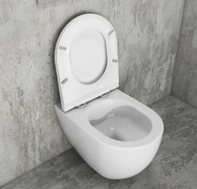 Isvea Infinity závěsná WC mísa 36,5 x 53 cm Rimless keramika bílá 10NF02005