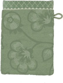 Pip Studio ručníky z bavlněného froté Jasmine Jacquard, zelený (Luxusní ručníky z bavlněného froté v designu Jasmine Jacquard v zelené barvě)