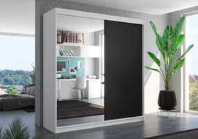 ADRK Furniture Skříň s posuvnými dveřmi a zrcadlem DELLA 200 ADRK-SW-DEL-WB-200