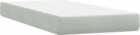 Box Spring Postel s matrací Světle šedá 90x220 cm Samet 3318393