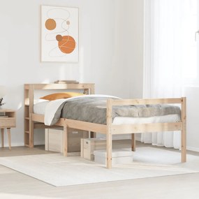 Postel s čelem pro seniory 90 x 190 cm masivní borovice 3305851