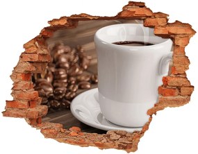 Wallmuralia Samolepící nálepka beton Šálek kávy 90x70 cm