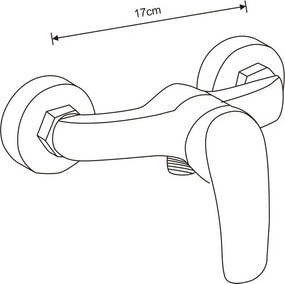 Mexen Fabia, sprchová baterie, chromová, 746540-00