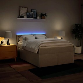 Box spring postel s matrací krémová 160x200 cm textil 3288251
