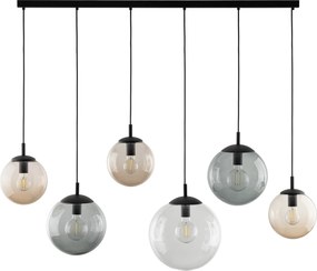 TK Lighting Černý závěsný lustr Esme pro žárovku 6x E27 TK4797