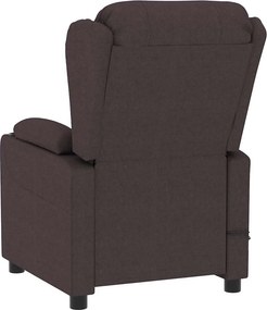 Elektrické masážní křeslo tmavě hnědé textil 3098794