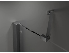 Mexen Velar Duo, sprchový kout s posuvnými dveřmi 100 x 90 cm, 8mm sklo námraza, grafit broušený, 871-100-090-32-66