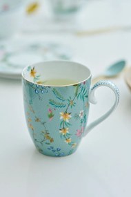 Pip Studio Jolie flowers blue sada 2 hrnečků 350ml, dárkové balení, modré