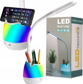 Bezdrátová stolní lampa Organizer Led Rgb barevná 5W Usb akumulátor