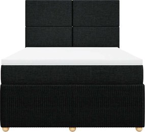 Box spring postel s matrací černá 140 x 190 cm textil 3294346