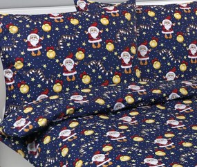 Bellatex Povlečení dětské Vánoce 140x200, 70x90 cm Vánoce skřítek Modrá,Žlutá,Bílá