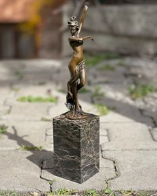 Erotická bronzová socha - Nahá žena tanečnice 2