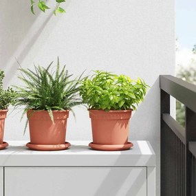 Květináče 6 ks Cihlově červená Plast 3403255