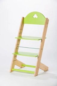 Lucas Wood Style rostoucí židle MIXLE -  přírodní/zelená rostoucí židle MIXLE: Autíčko