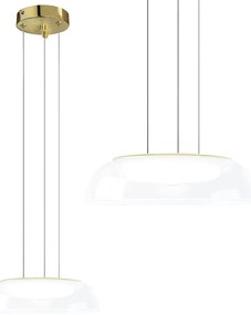 Toolight Toolight, LED závěsné svítidlo 28x28cm, 12W, 4000K, APP1691-1PC, zlatá lesklá, OSW-04334