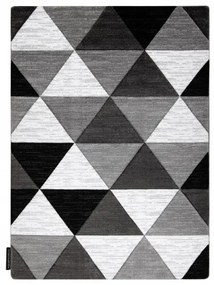 Kusový koberec ALTER Rino trojúhelníky šedý