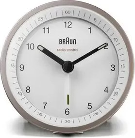 Braun BC07 růžová  bílá / Klasický budík / Analogový / DCF ( Rádiem ří