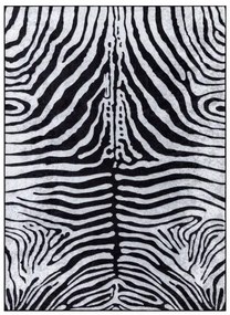 Dywany Łuszczów, Kusový koberec Miro 51331.803 Zebra black / white, 80x150, černobílá, chodba / předsíň