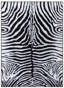 Dywany Łuszczów, Kusový koberec Miro 51331.803 Zebra black / white, 120x170, černobílá, chodba / předsíň