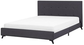 Čalouněná postel 160 x 200 cm tmavě šedá AMBASSADOR Beliani