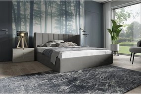 Eka Čalouněná postel EVEREST - Kronos 90x200 cm Barva látky: Světle šedá (Kronos 15), Úložný prostor: S kovovým rámem úložného prostoru